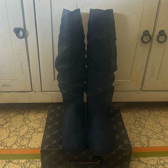 Shiekh | Shoes | Sheikh Navy Blue Women Boots | Poshmark